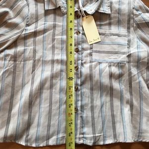 Love Notes | Tops | Nwt Love Notes Cute Crop Top Buttoned Shirt | Poshmark